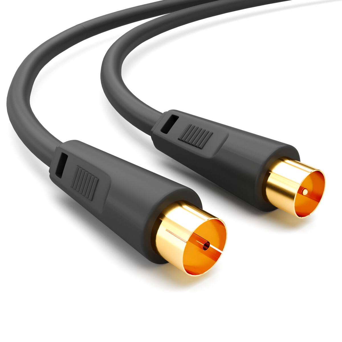 7,5m antenna cable BLACK 100dB 2-fold BZT/CE, 4,49