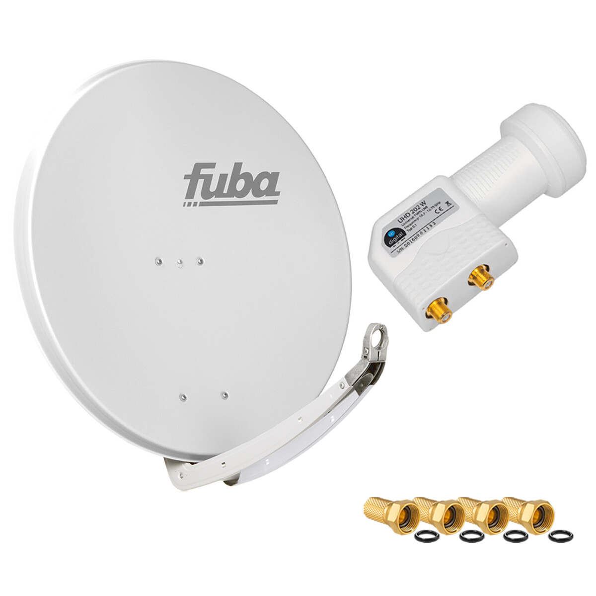 Sat Anlage Satellitenschüssel 85cm hellgrau LNB Twin, 159,90