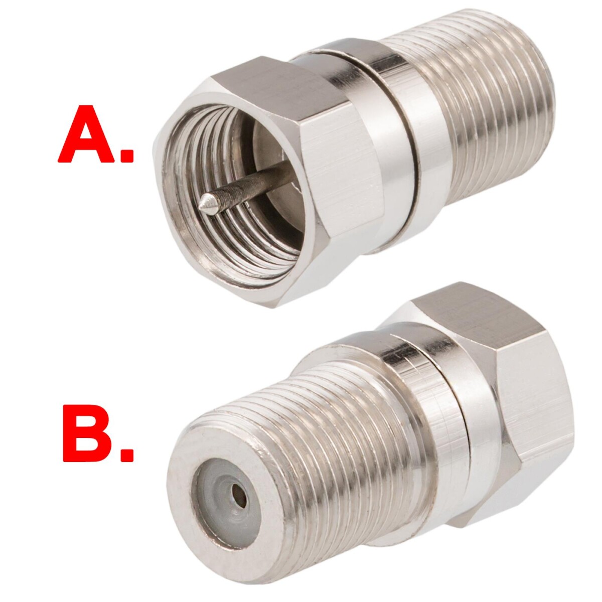 Verbinder SAT F-Buchse / F-Stecker, 3,39