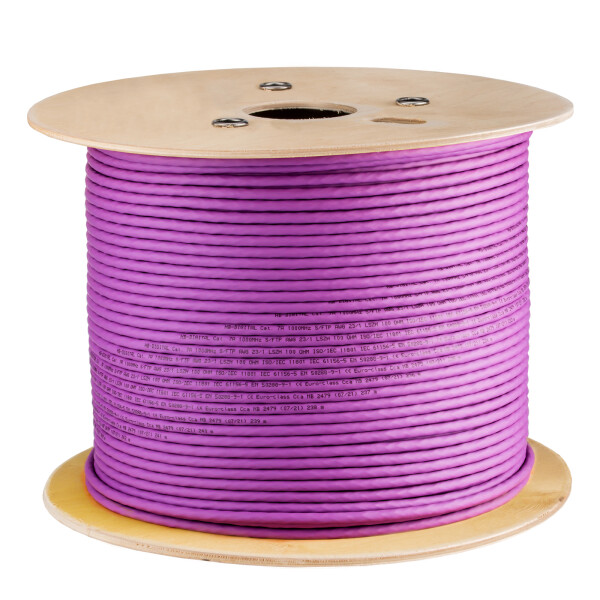 100m Netzwerkkabel CAT 7a Duplex Verlegekabel lila bei hb-digital.de ...