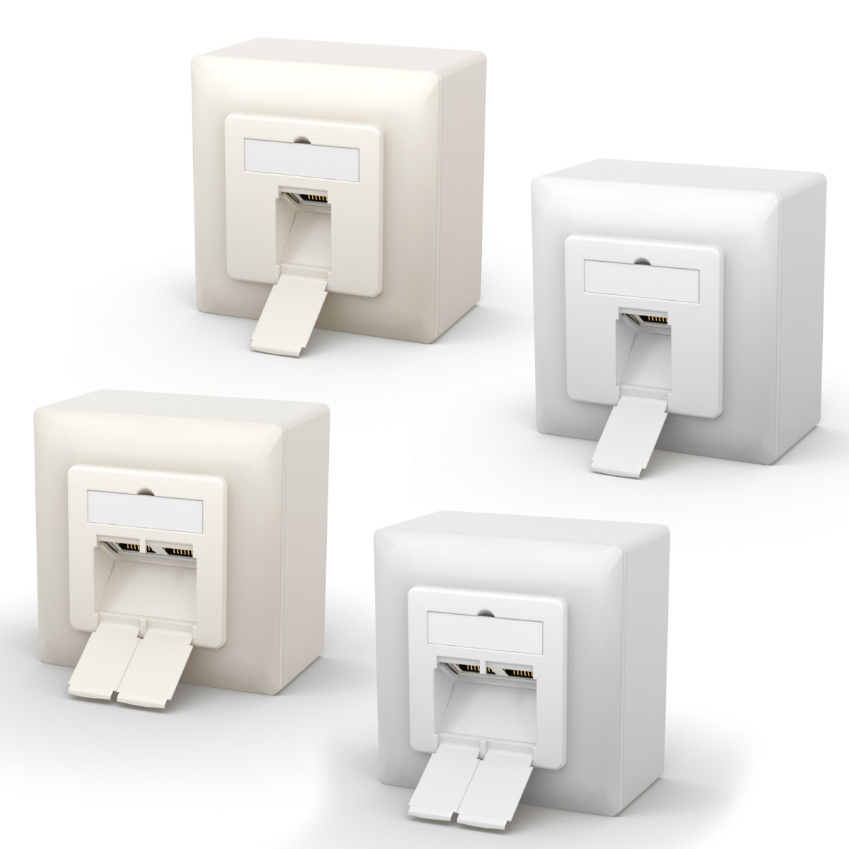 LAN Dose CAT 6a Datendose Auf- Unterputz 1 oder 2 x RJ45, 7,99