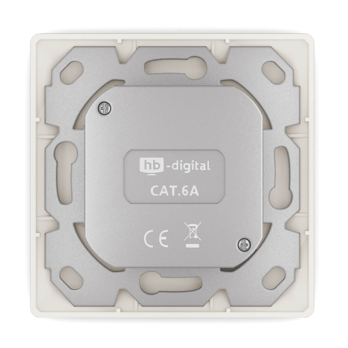 LAN Dose CAT 6a Datendose Auf- Unterputz 1xRJ45 RAL9010, 8,39