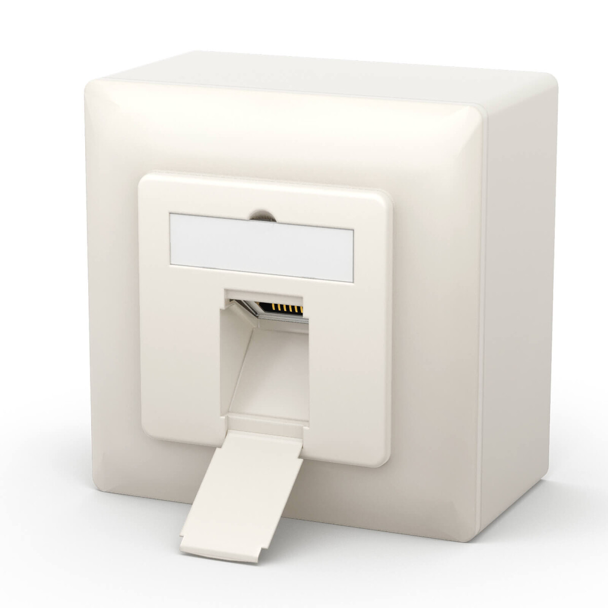 LAN Dose CAT 6a Datendose Auf- Unterputz 1xRJ45 RAL9010, 8,39