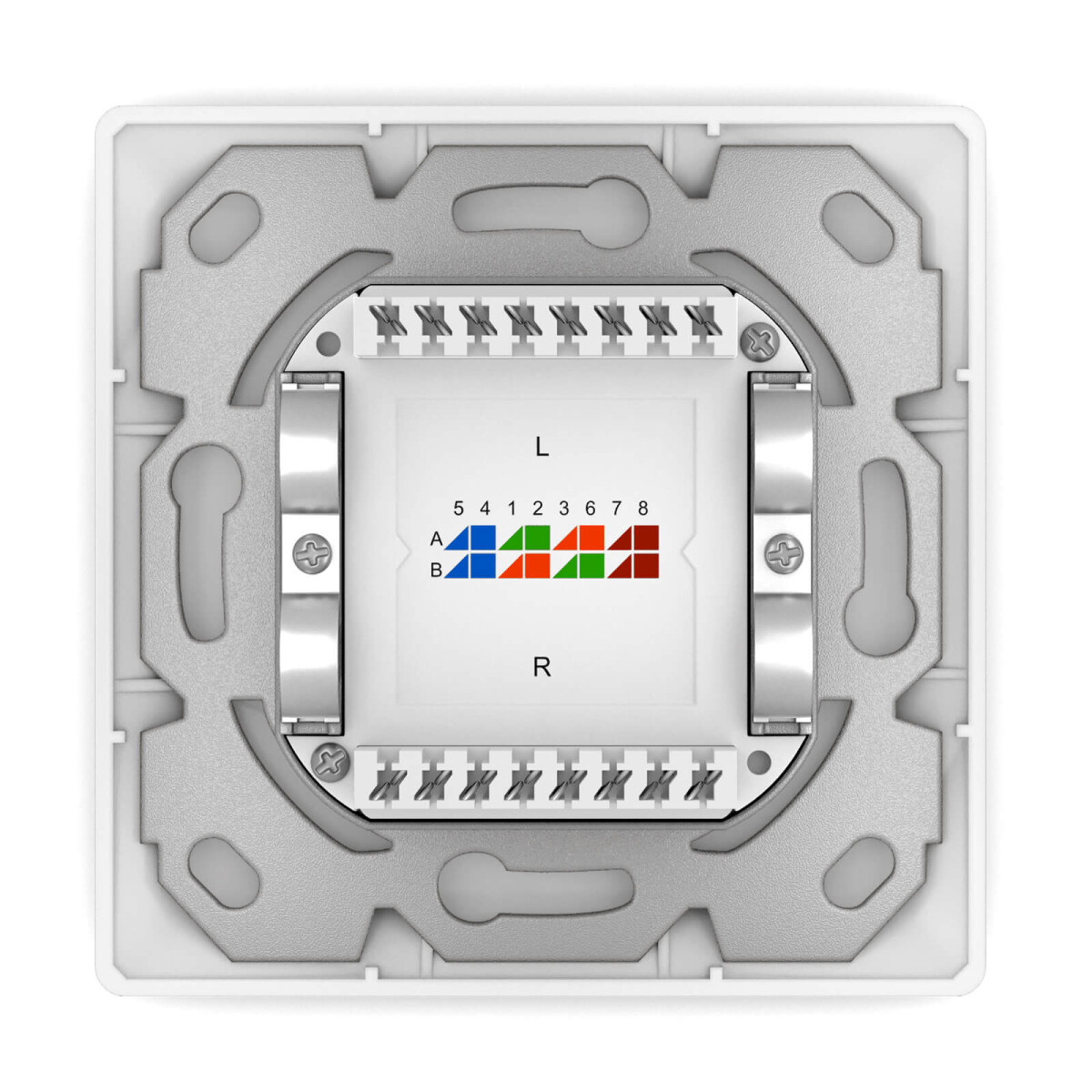 LAN Dose CAT 6a Datendose Auf- Unterputz 2x RJ45 RAL9003, 8,59