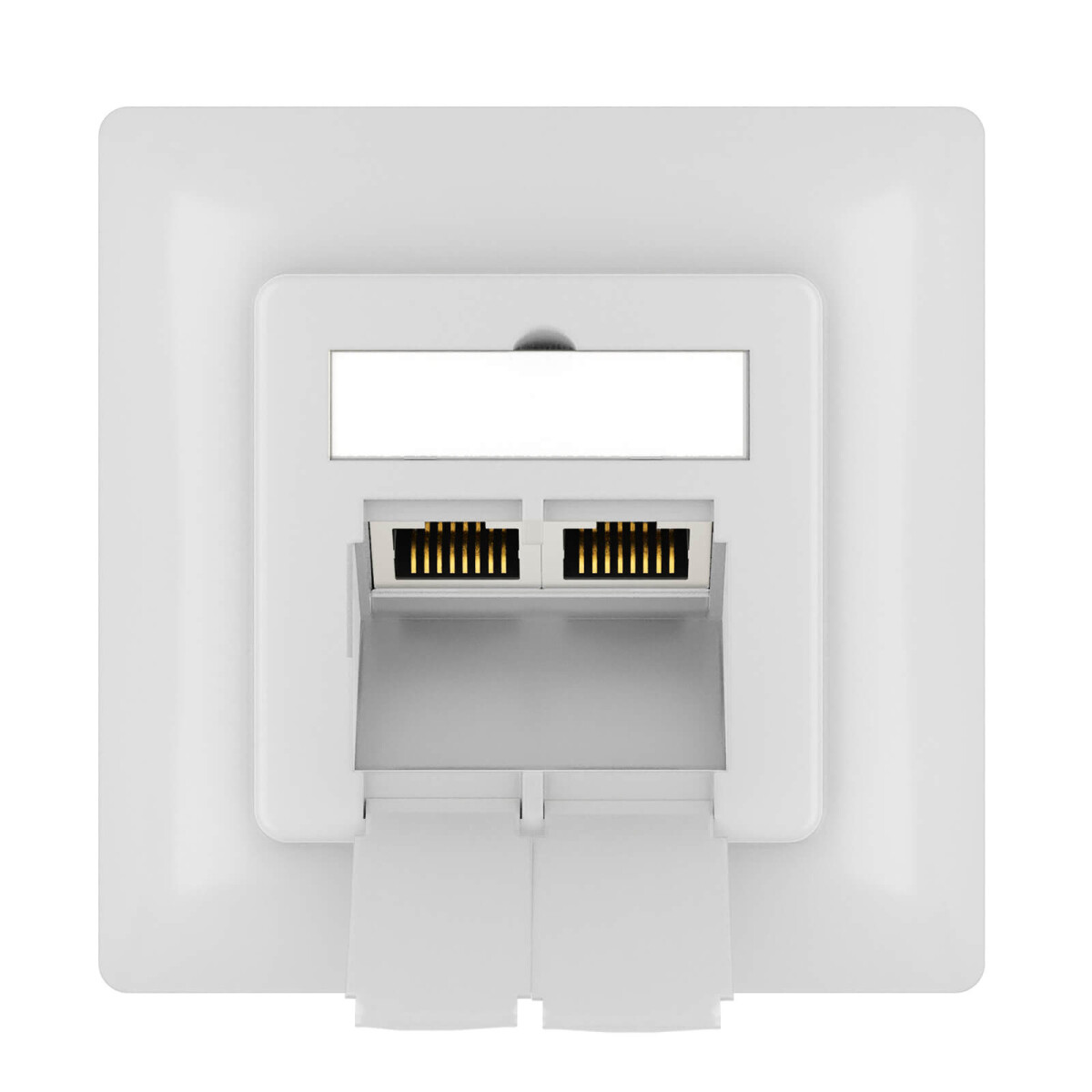 LAN Dose CAT 6a Datendose Auf- Unterputz 2x RJ45 RAL9003, 8,59