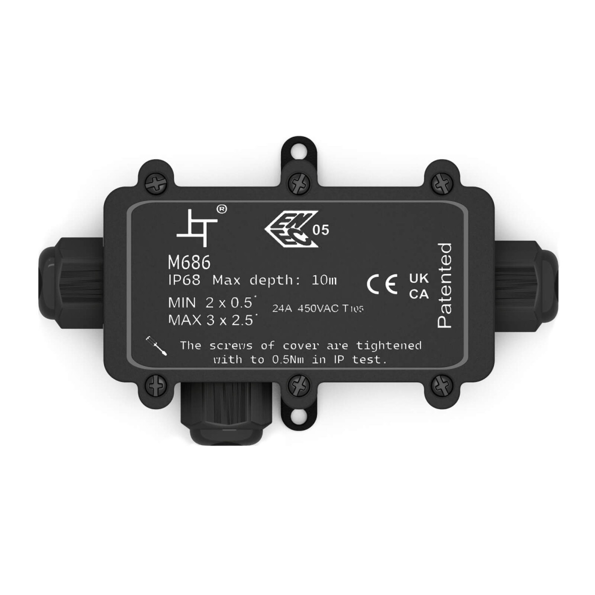 Abzweigdose wasserdicht IP68 3 Wege Typ L Verteildose, 10,50
