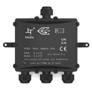 Junction box waterproof IP68 4 gang installation box, 11,90