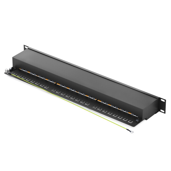 Patchpanel 19 Zoll 24 Port Cat.6a schwarz kaufen bei hd-digital, 62,90