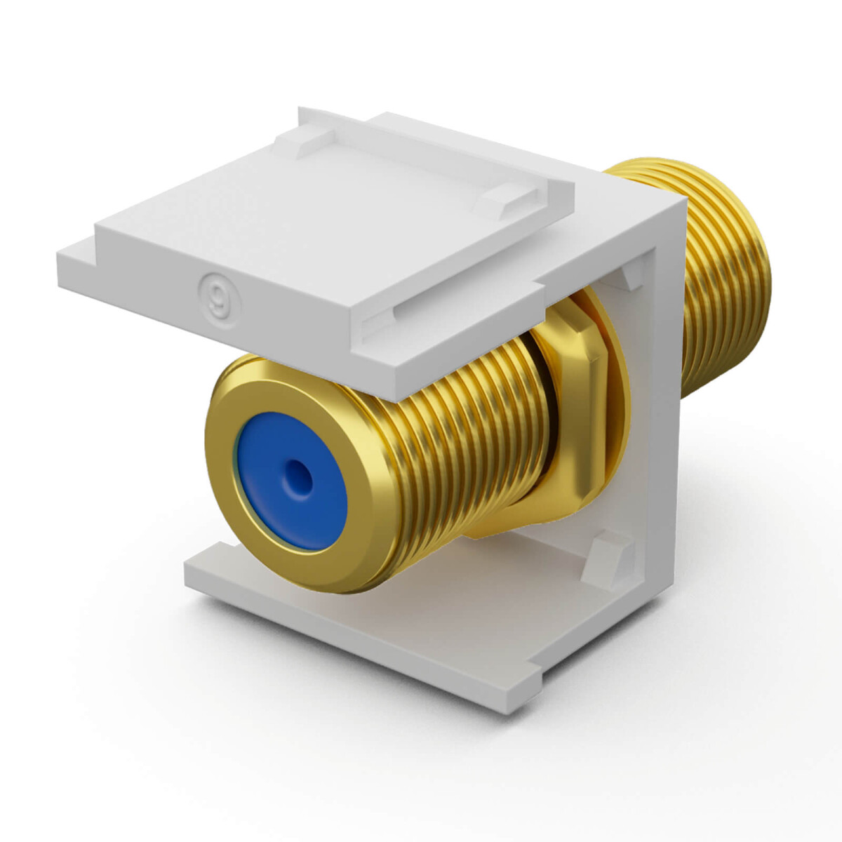 Keystone SAT Antenna F Typ vergoldet weiß für Keystone Panel, 1,90