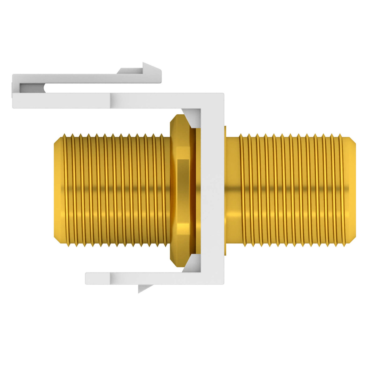 Keystone SAT Antenna F Typ vergoldet weiß für Keystone Panel, 1,90