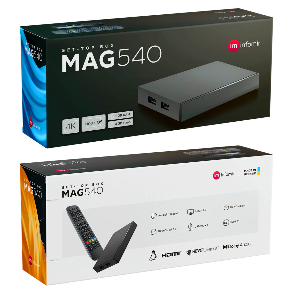 MAG 540 IPTV Set Top Box NEW 1GB RAM 4K HEVC H 265 Linux, 86,90