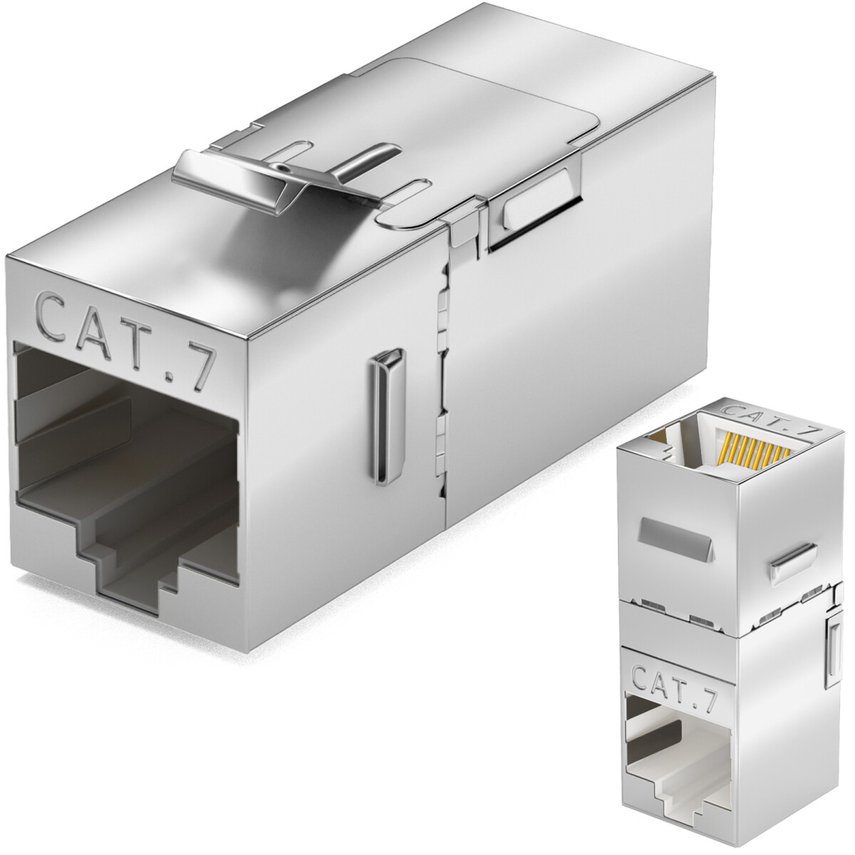 【RJ45 Keystone Modul CAT7 Winkel Adapter Verbinder】 bei hb-digital, 3,50