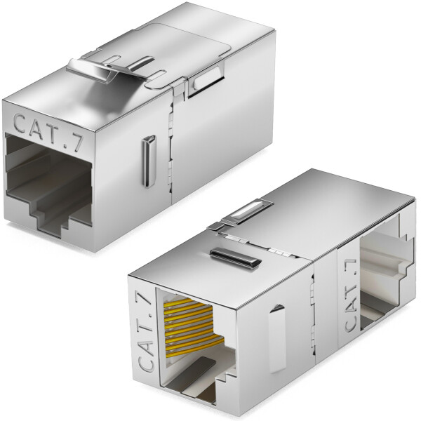 【RJ45 Keystone Modul CAT7 Winkel Adapter Verbinder】 bei hb-digital, 3,50