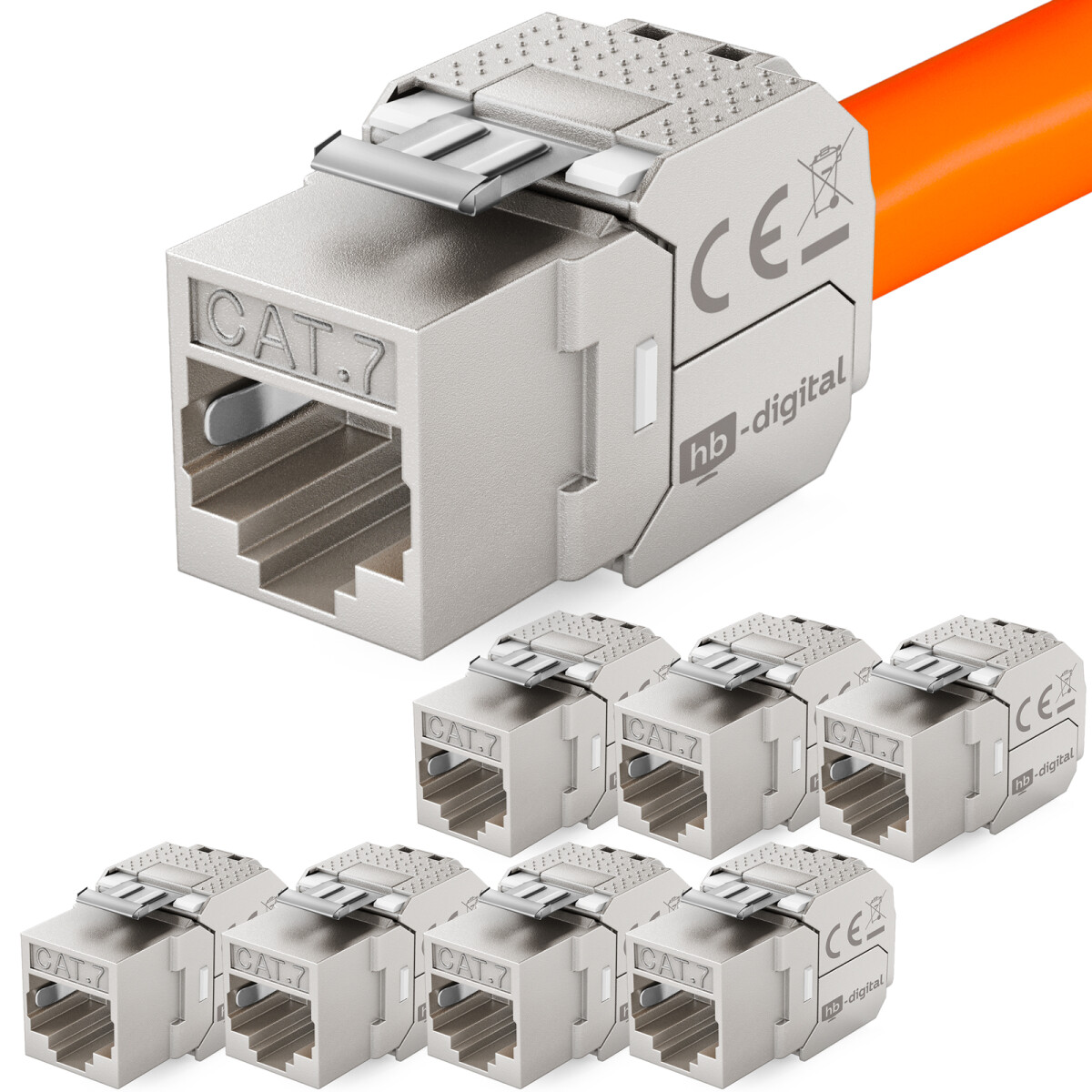 SET 8x RJ45 Keystone Modul Cat7 | hb-digital.de, 31,50