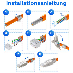 48 Stk. RJ45 Netzwerkstecker CAT 7 LSA Stecker | hb-digital.de, 157,90