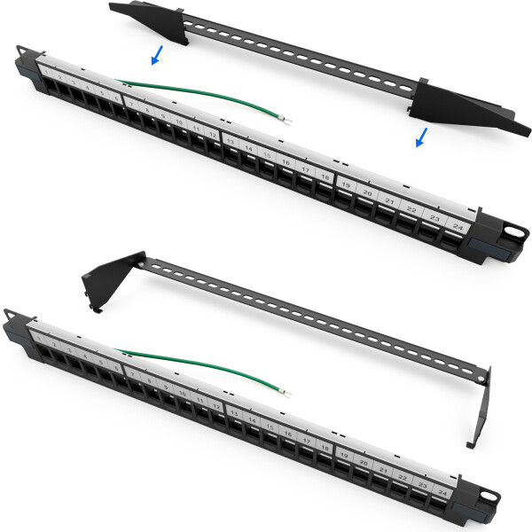 Patchfeld 19 zoll 24-Port für Keystone Module | hb-digital.de, 14,90